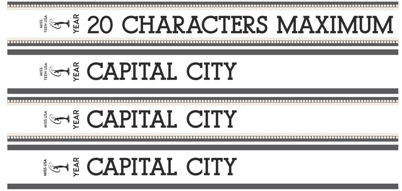 Sash Order Form - The Clemente Organization